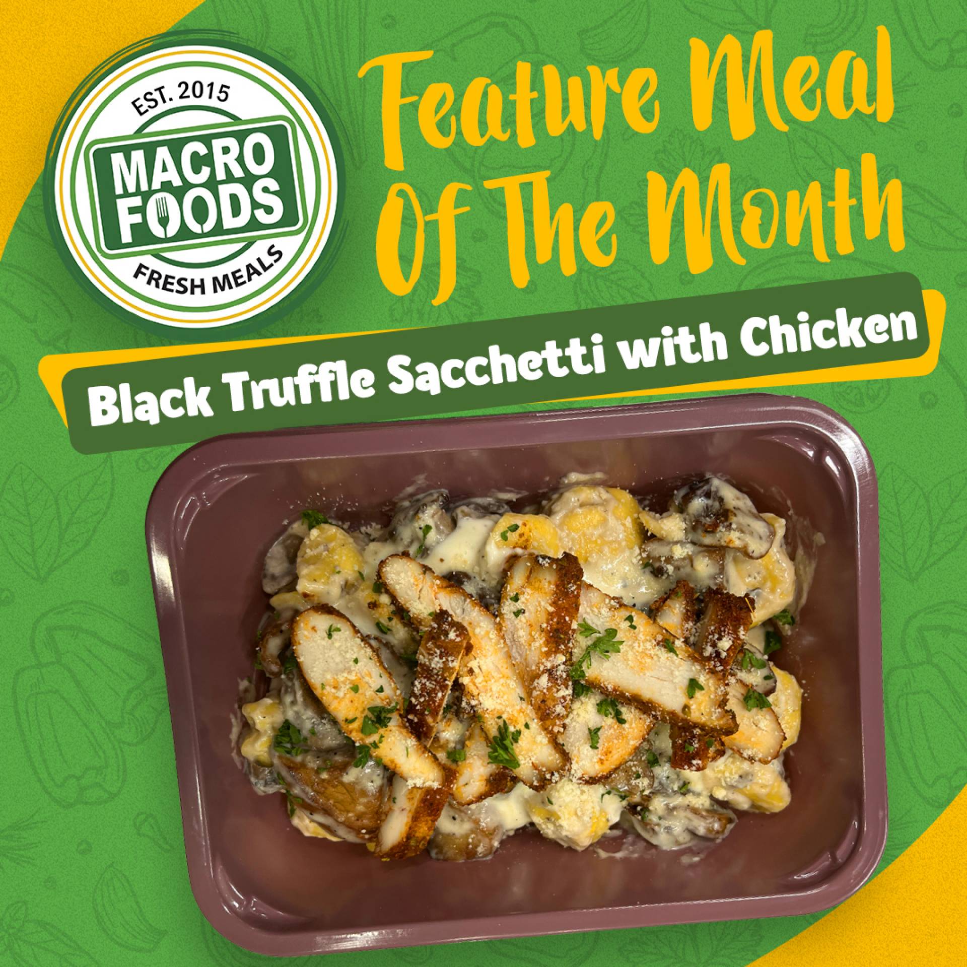 Black Truffle Sacchetti With Chicken - Macro Foods