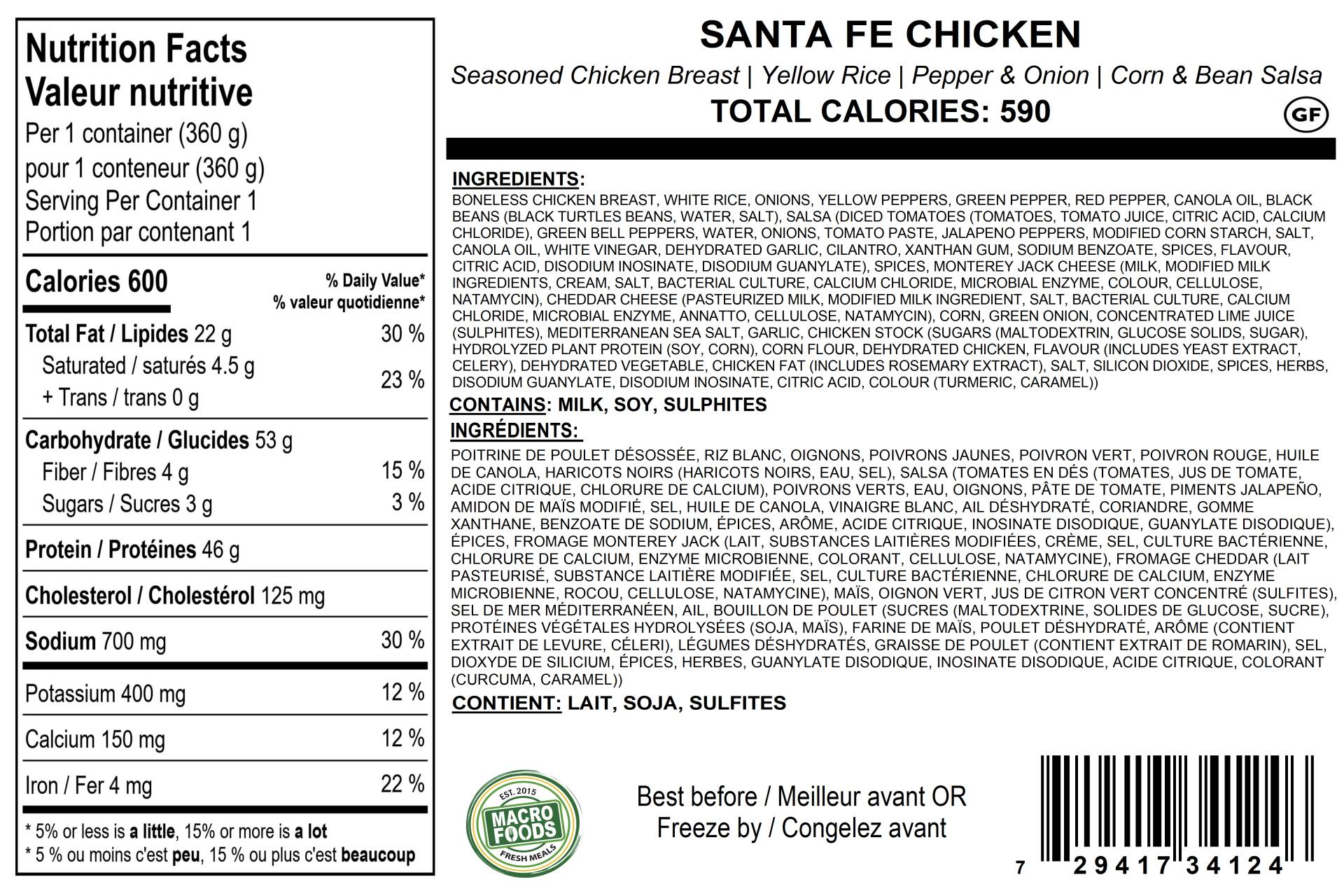 Santa Fe Chicken - Macro Foods